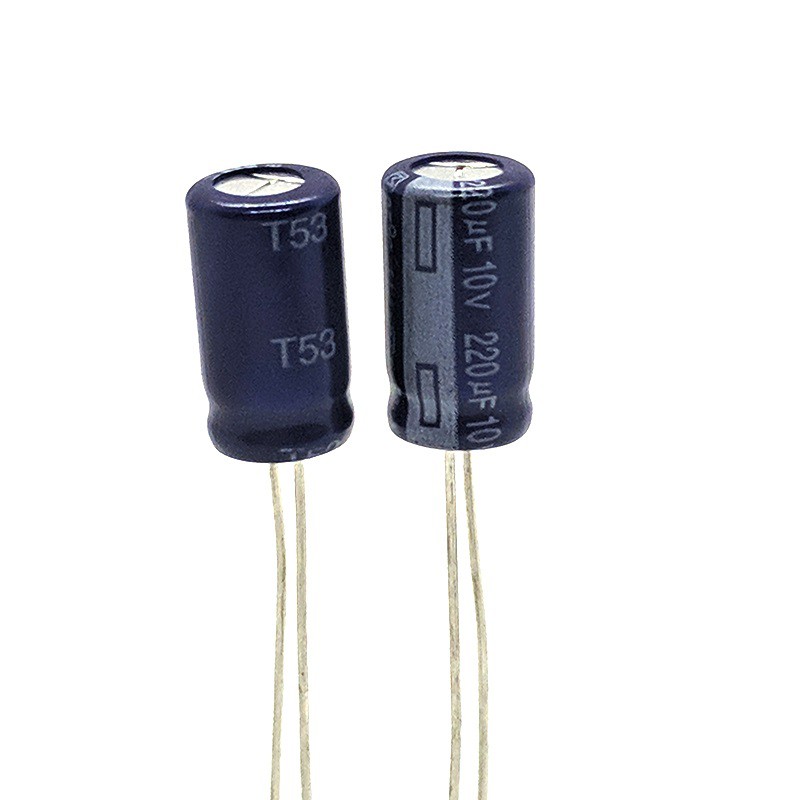 5PCS 220uF10V Electrolytic capacitor 220uF 10V size:6*12mm 10V220uF ...