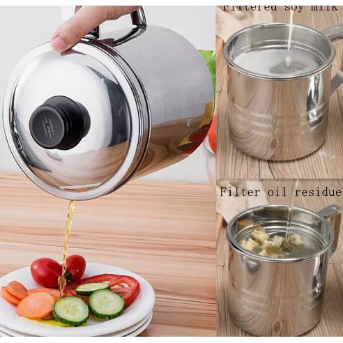 Steel Filter Multifunctional Oil Pot,Flower water Filter Pot | Shopee ...