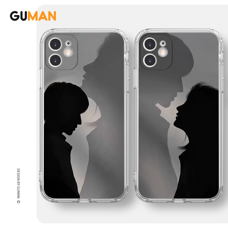 GUMAN Matching Couple Set Cute Aesthetic Phone Case Casing for iPhone ...