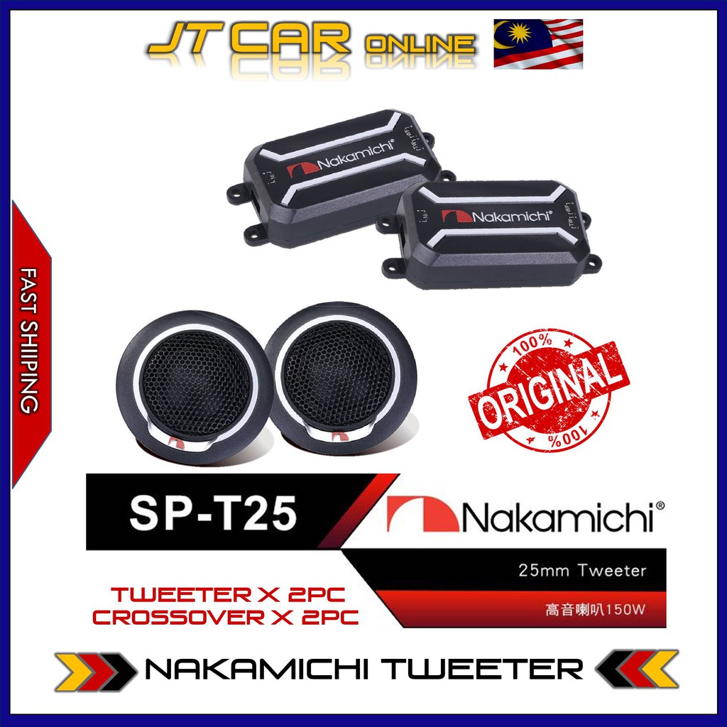 Nakamichi SP-T25 25mm KSV Car Audio Neodymium Tweeter System 15W ...