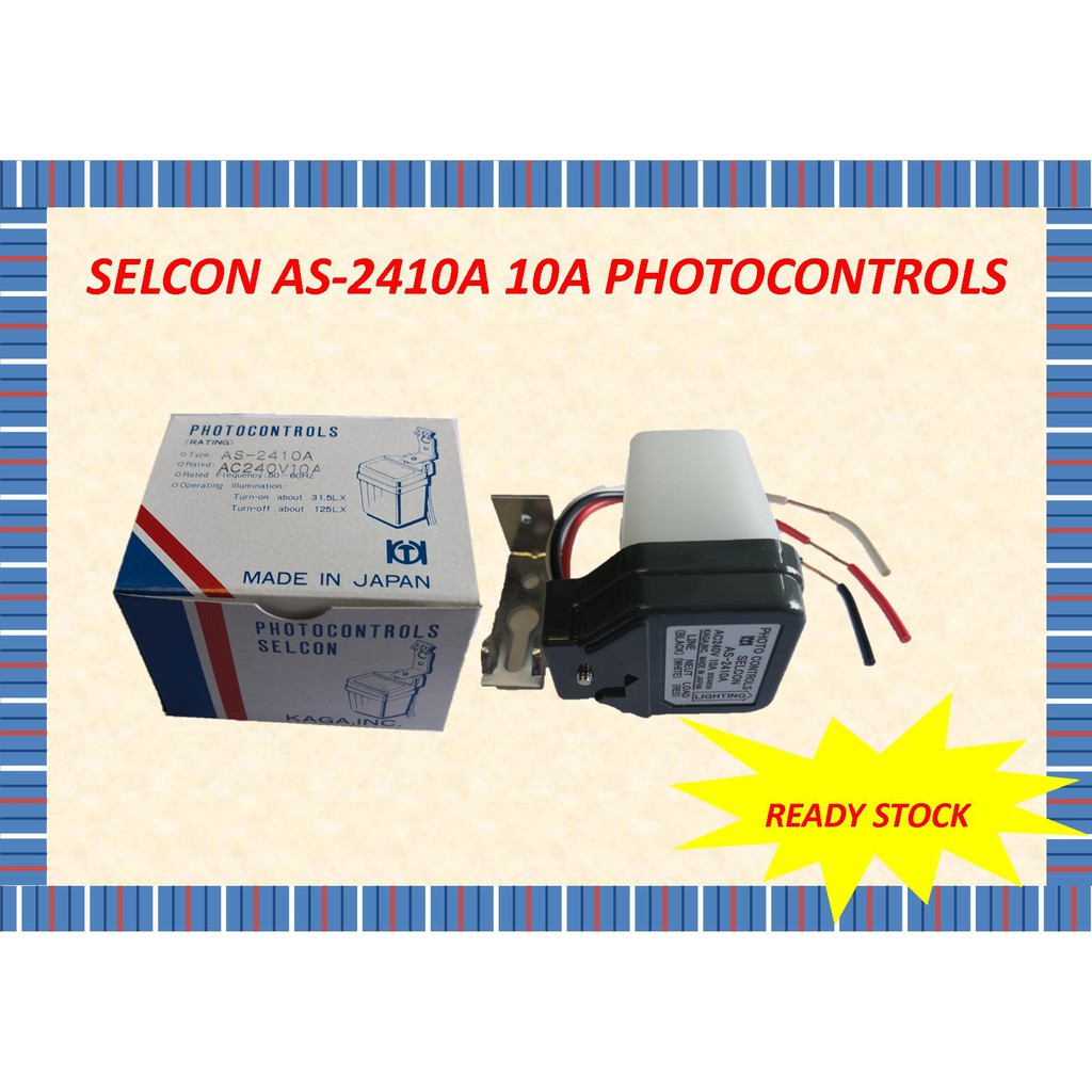 (ORIGINAL JAPAN) SELCON AS-2410 10A PHOTOCONTROL SENSOR LIGHT | Shopee ...