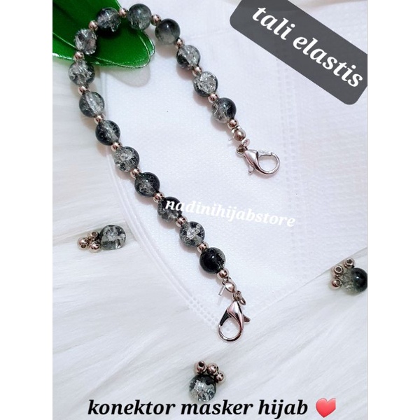 HITAM Hijab Mask Connector Hijab Connector Mask Strap Mask Hook Mask ...