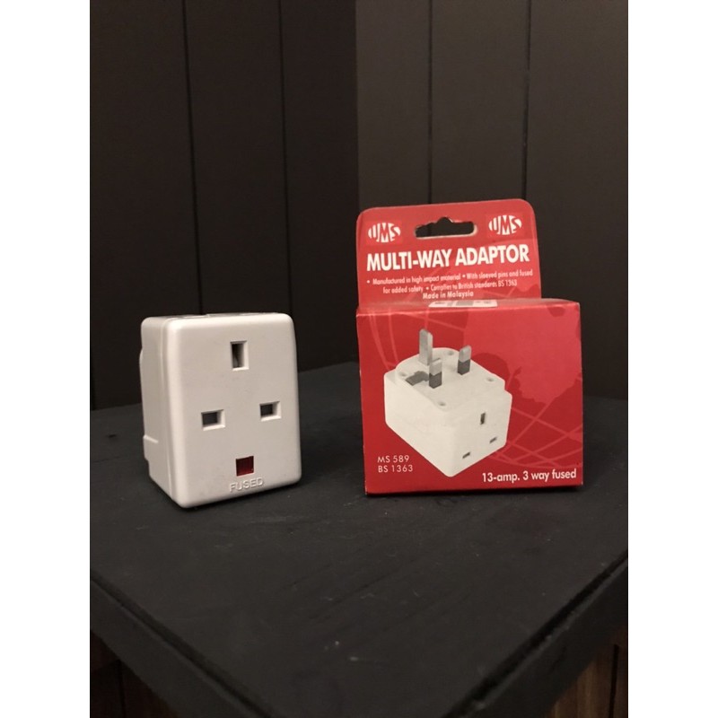 [READY STOCK] MADE IN MALAYSIA Heavy Duty 13A UMS 3 Way Adapter Plug ...