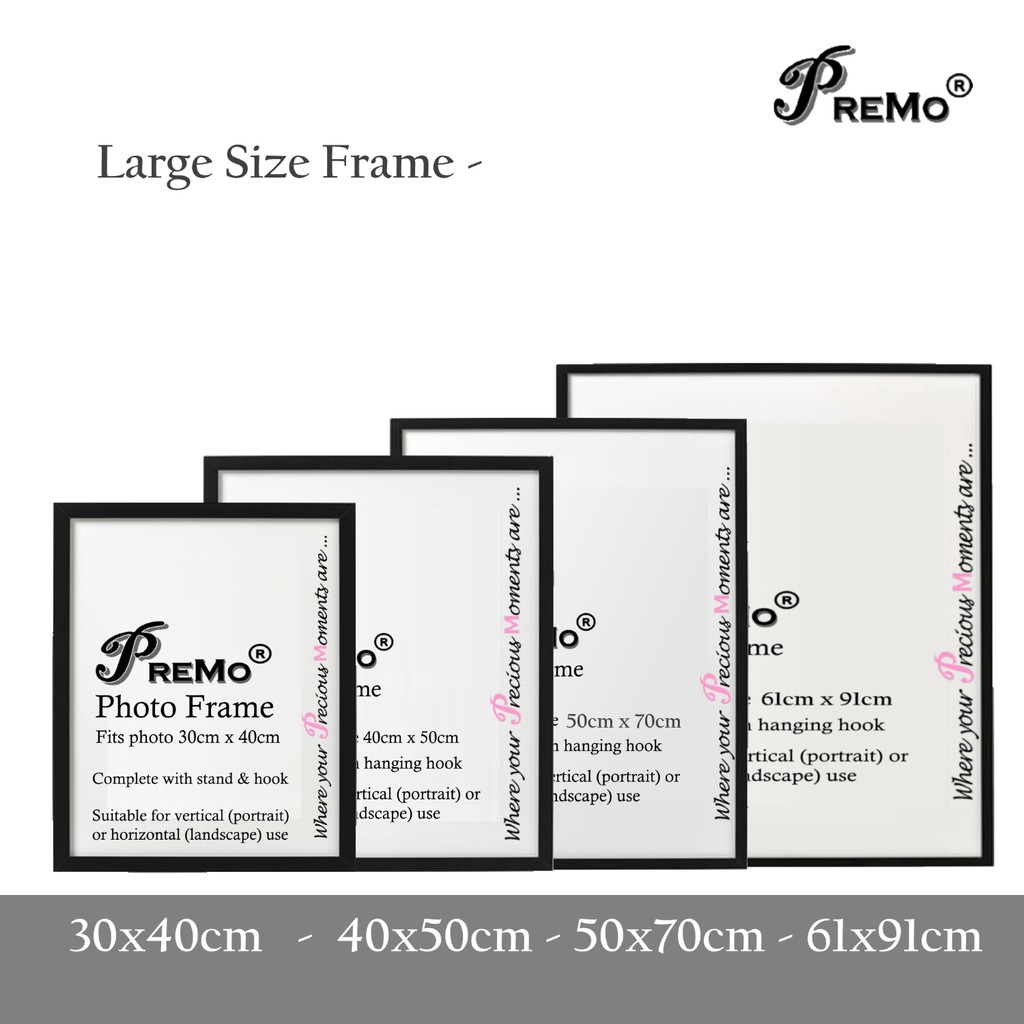 PREMO Large Frame 30x40cm 40x50cm - 40x60cm - 50x70cm - 50x75cm ...