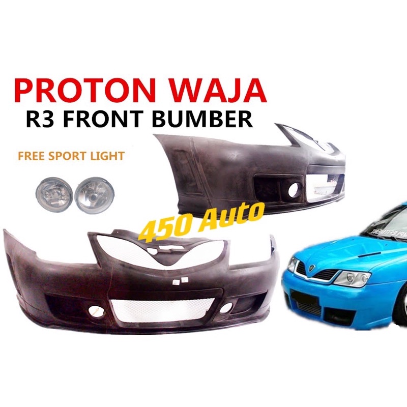 PROTON WAJA R3 FRONT BUMPER + LAMP PU1014 | Shopee Malaysia
