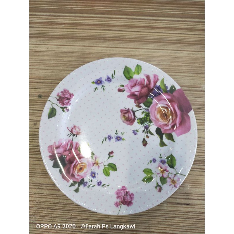 6 pcs Set Pinggan Makan Melamine/Dinner Plate (saiz 25 cm) | Shopee ...