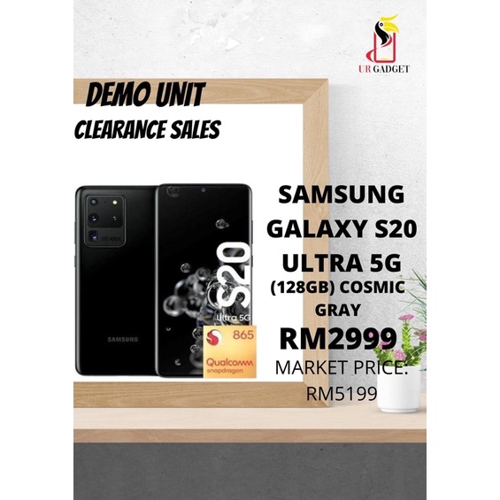 Samsung galaxy s20ultra 5G 256gb demo display unit set (original ...