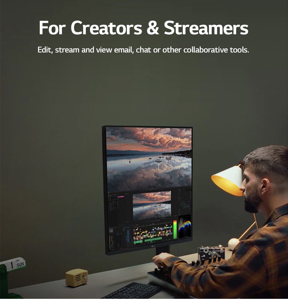 LG 28' 28MQ780 Ergo Stand and USB Type-C DualUp Monitor with Built in ...