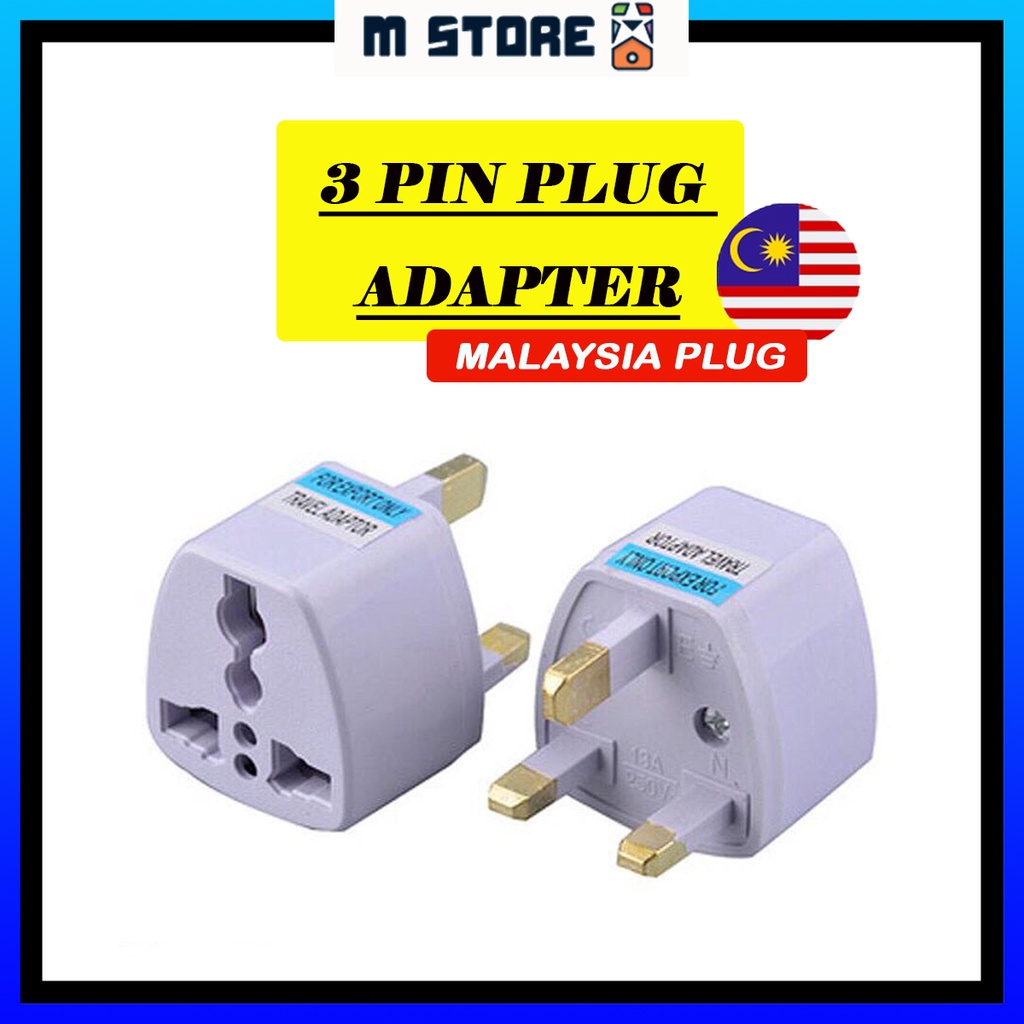 3 Pin Travel Conversion Plug Universal US/EU/AU to UK Plug Adapter ...