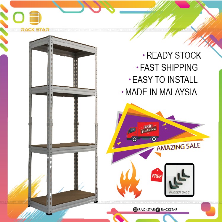 HOT SALE STORAGE RACK / RAK BESI DIY / RAK STOR / MUDAH PASANG ...