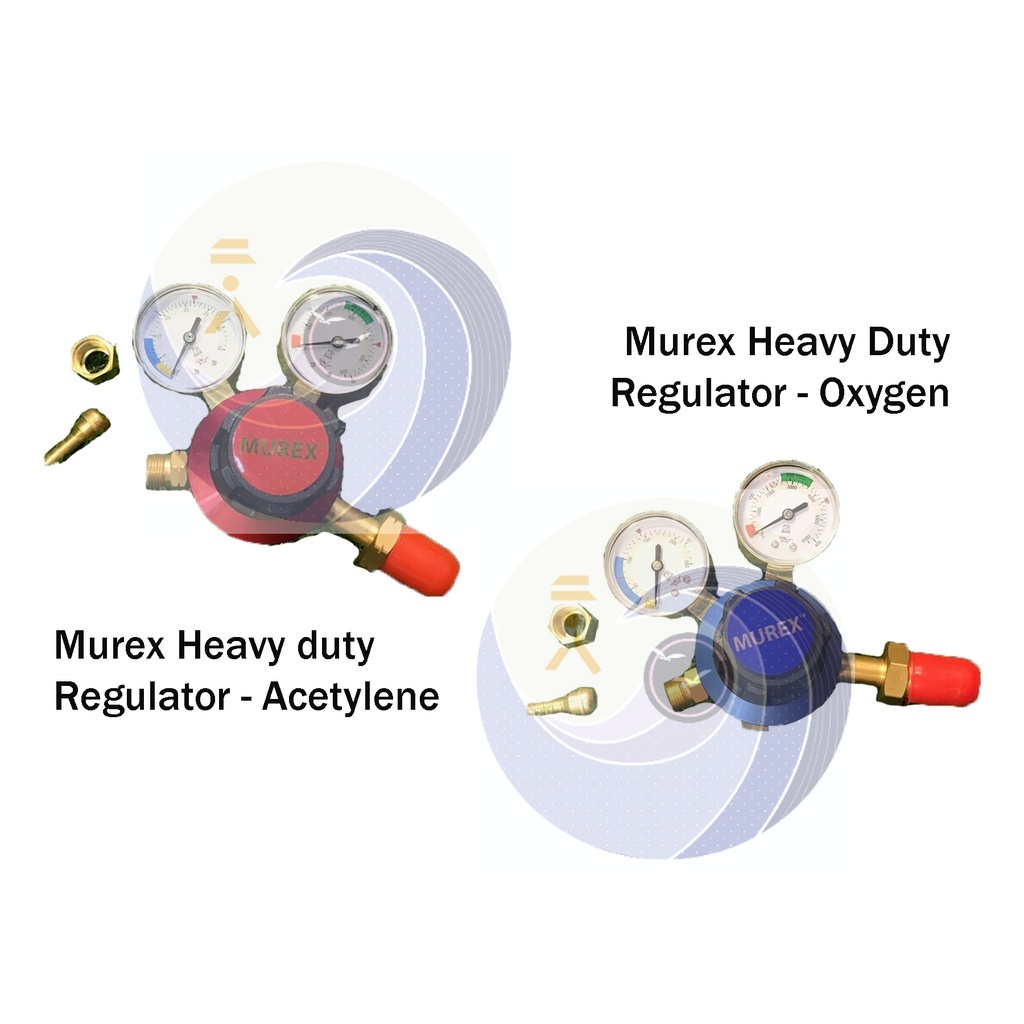 [ 1 UNIT ] MUREX HEAVY DUTY BRASS INDUSTRIAL OXYGEN GAS REGULATOR ...