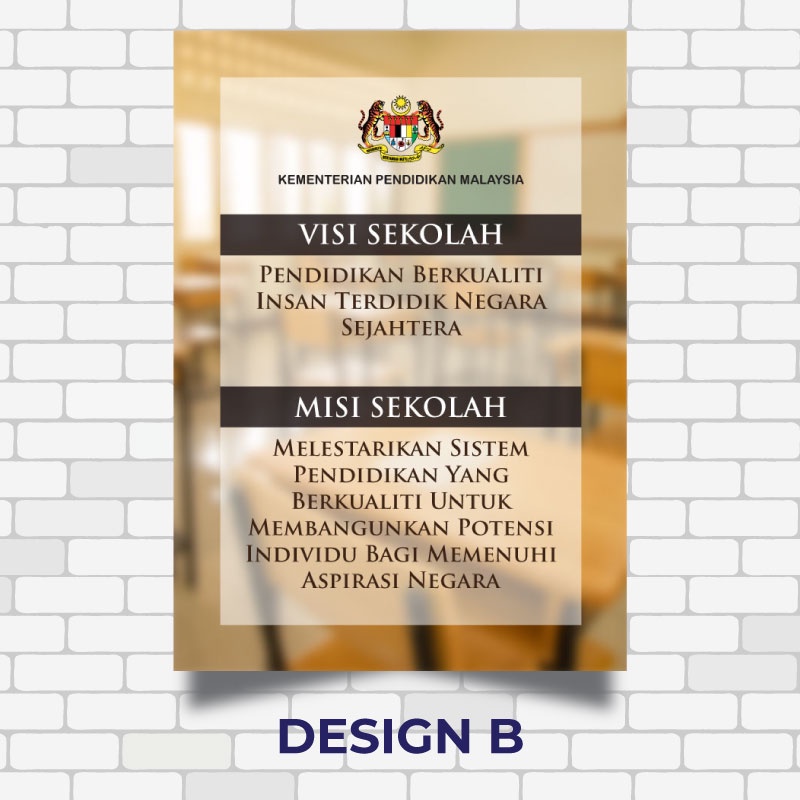 Poster MISI & VISI SEKOLAH KPM | Shopee Malaysia