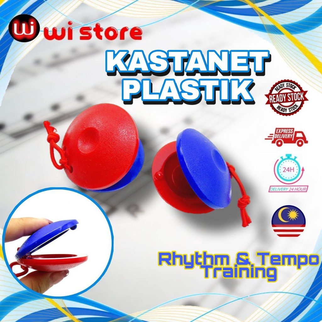 1 pair Plastic Castanet Finger Castanets Alat Muzik Kastanet | Shopee ...