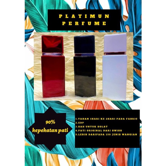 EDP INSPIRED PERFUME 40ML BOTOL PETAK😍[GRED PLATINUM QUALITY💯🤩 ...