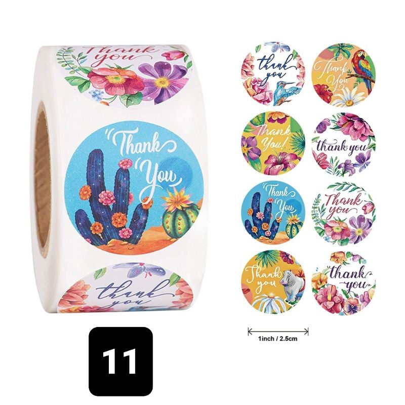 READY MADE 500 pcs Thank You Wedding Gift Sticker Label Seal Pelekat ...
