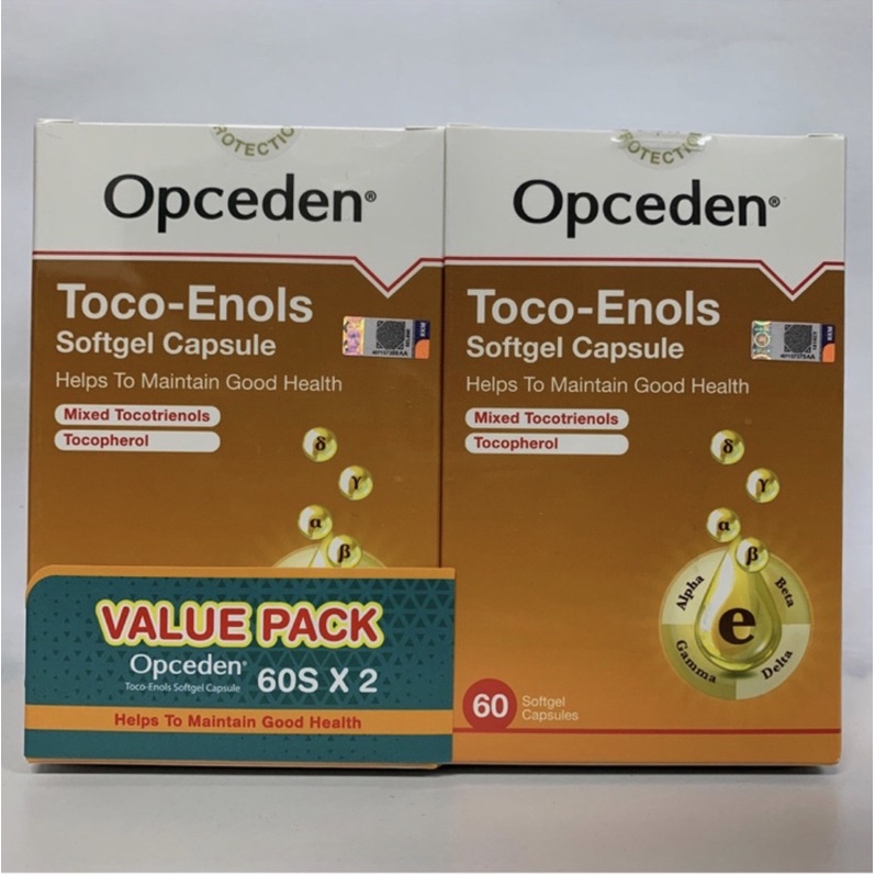 Ready Stock # Opceden Toco-Enols Softgel Capsule 60 ‘S x2 (Twin Pack ...