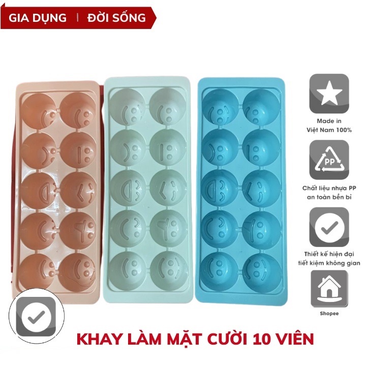 Smiley Face Ice Tray 10 Pieces 6925 Plastic | Shopee Malaysia