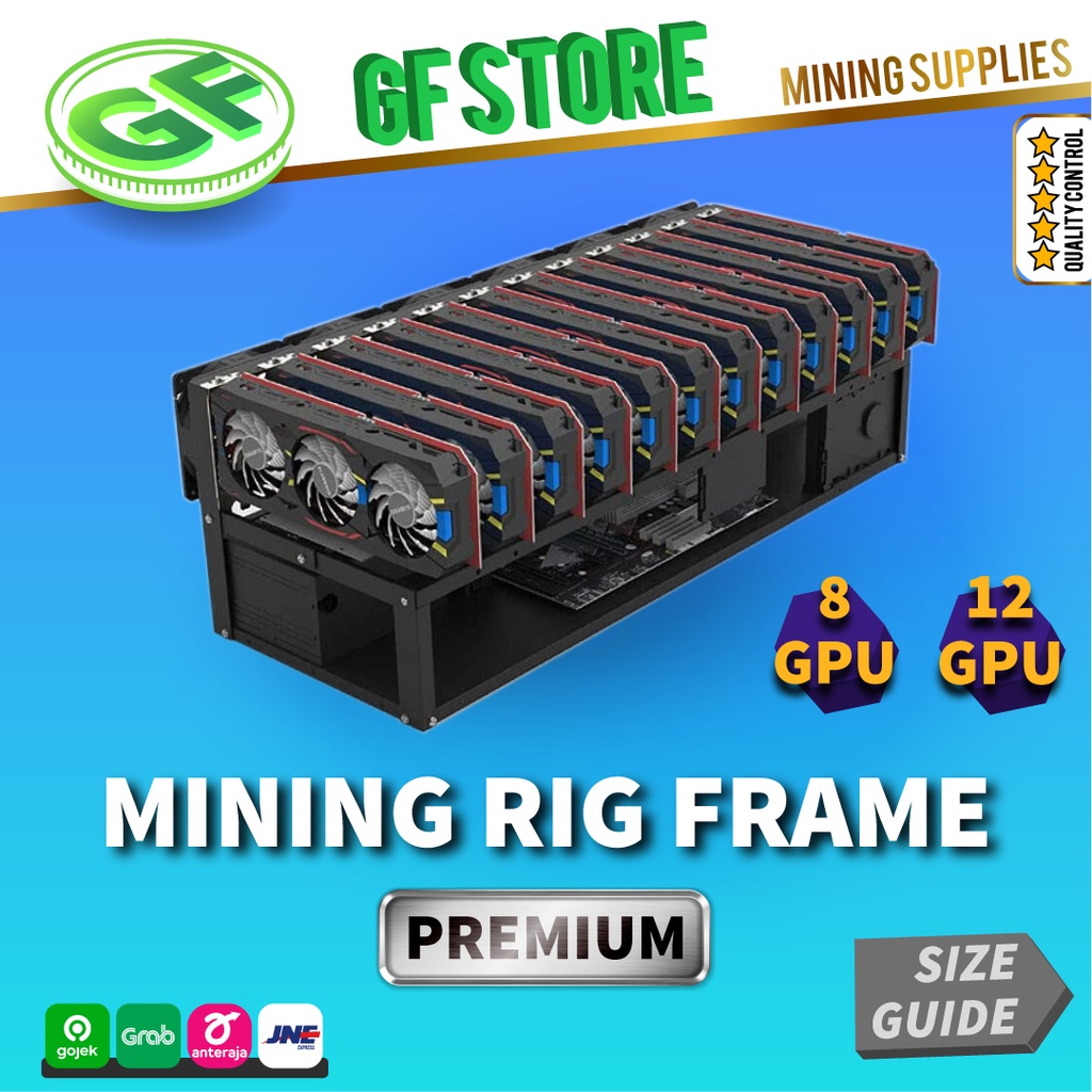 Mining RIG FRAME (PREMIUM) 12GPU / 8 GPU | Shopee Malaysia
