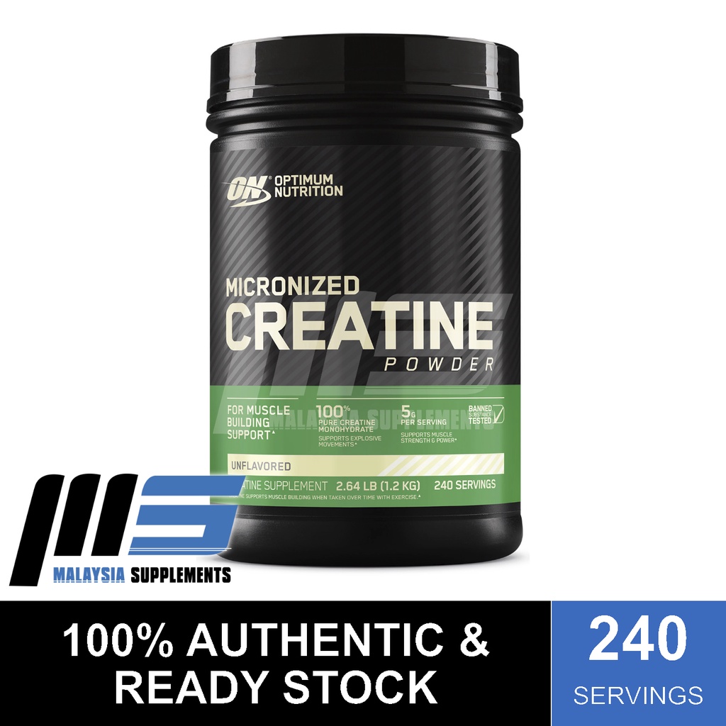 Optimum Nutrition Micronized Creatine Powder Monohydrate Unflavored ...