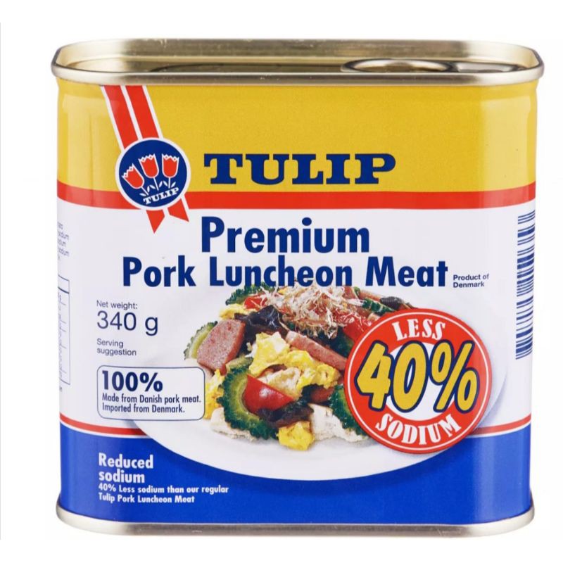 Tulip Premium Pork Luncheon Meat 40% less sodium 340g | Shopee Malaysia