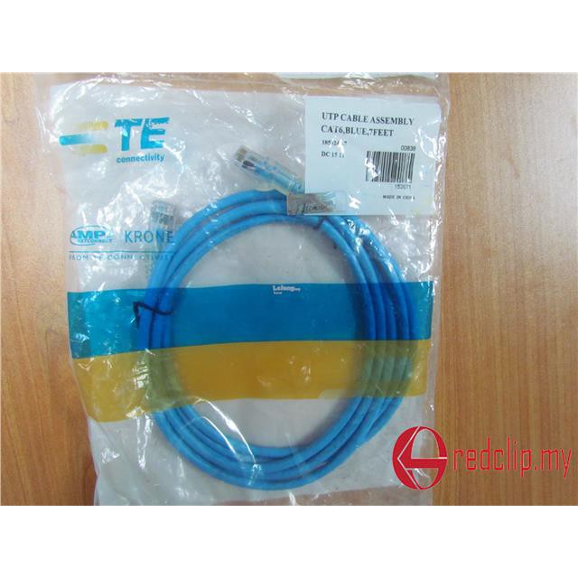AMP UTP CABLE ASSEMBLY CAT6 BLUE 7FEET (FACTORY TERMINATION) | Shopee ...