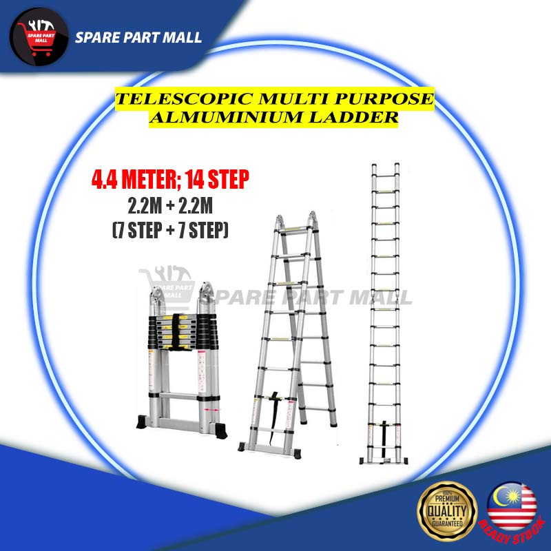 TELESCOPIC MULTI PURPOSE ALUMINIUM LADDER- DOUBLE SIDED (HEAVY DUTY ...