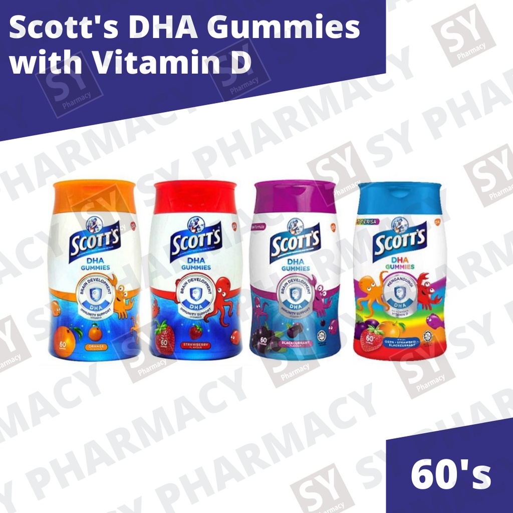 Scott's DHA Gummies with Vitamin D 60's | Shopee Malaysia