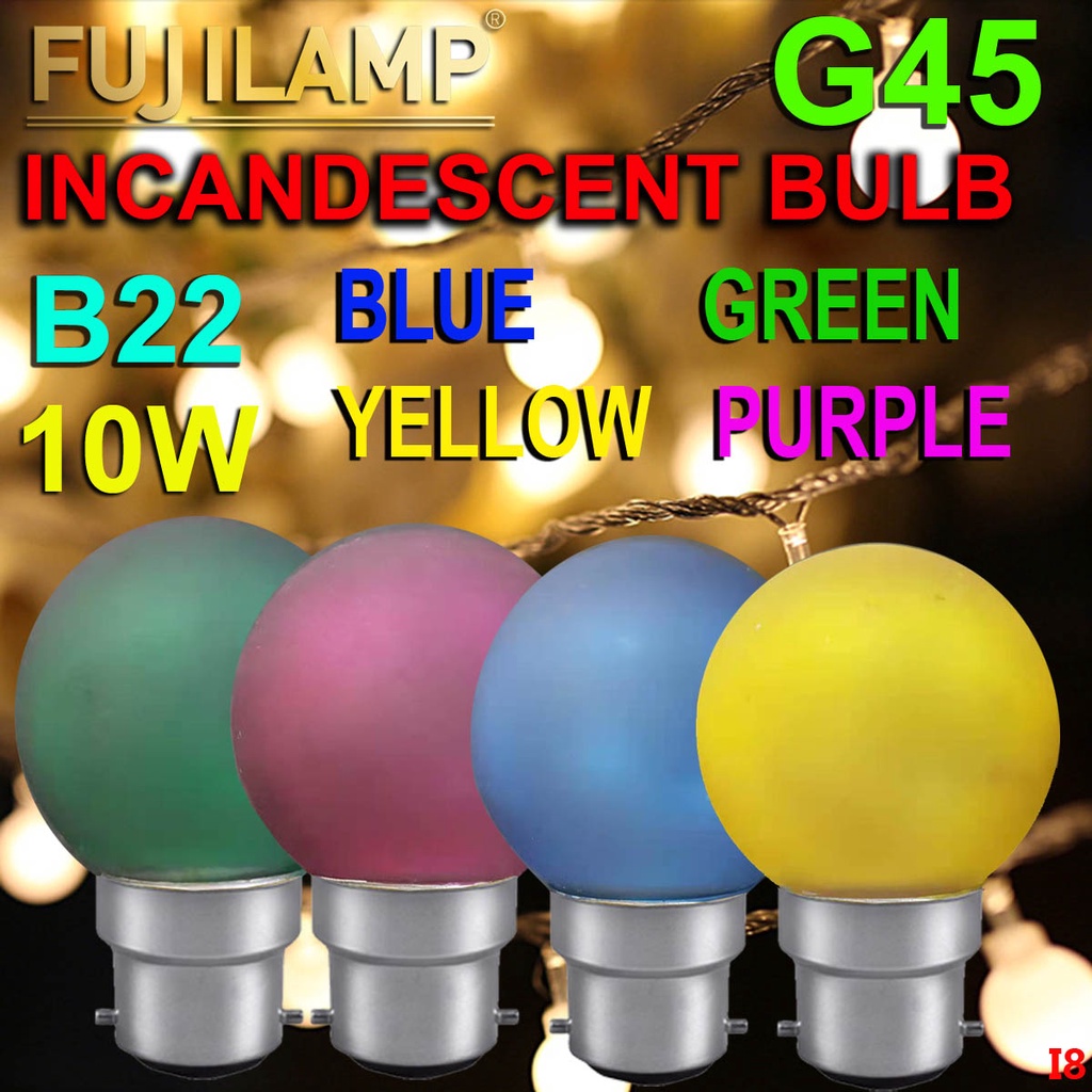 [local seller] Incandescent Bulb G-45 B22 10W Ping Pong Bulb Cafe ...