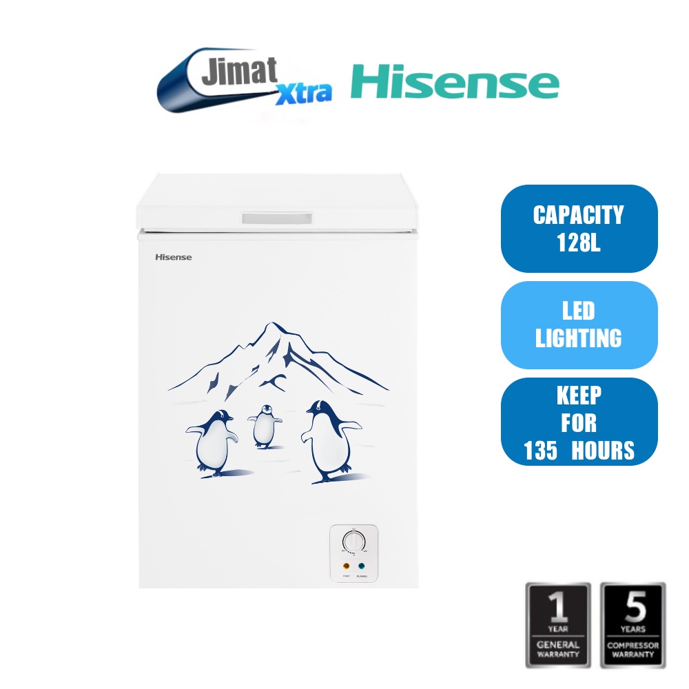 [Free Shipping] Hisense 128L Chest Freezer Mini Deep Freezer FC128D4BWP ...