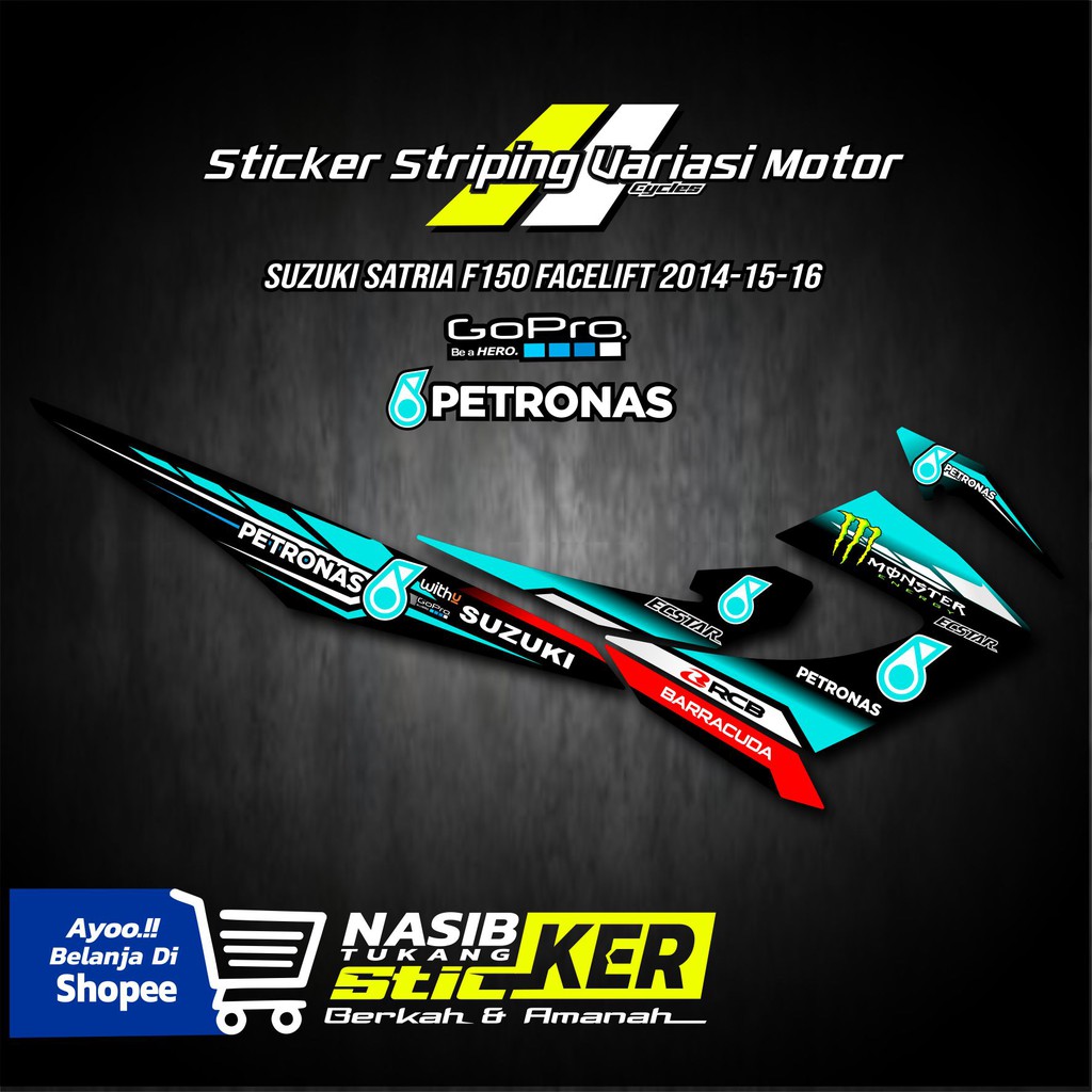 Striping Variation Stickers SUZUKI SATRIA FU150 SATRIA F FACELIFT ...