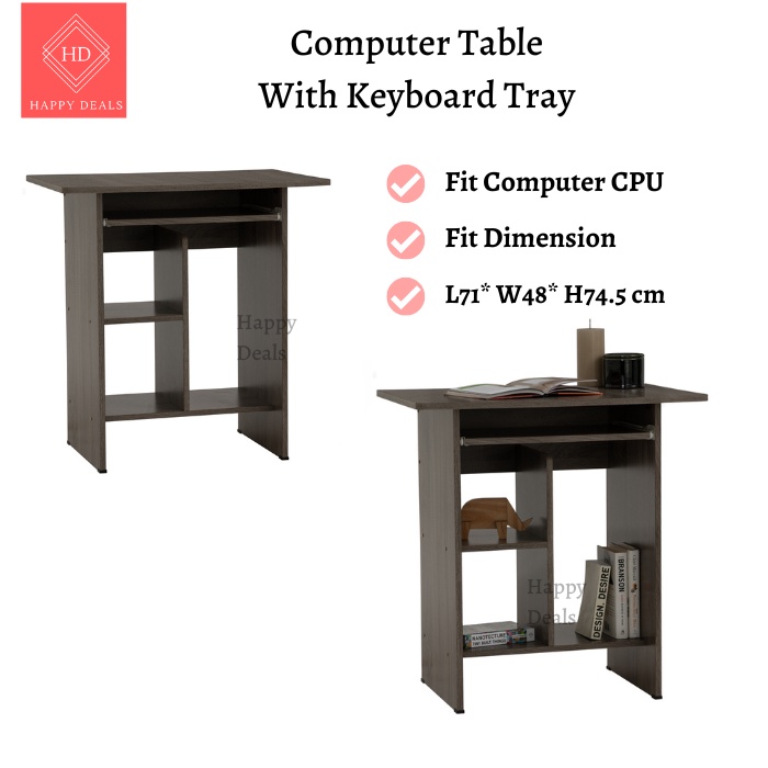 DIY Wooden Computer Table with keyboard tray/ study table/ workstation ...