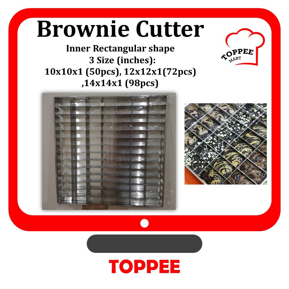 LOYANG BROWNIES CUTTER Handmade Brownie Cutter Set LOYANG BROWNIE TRAY ...
