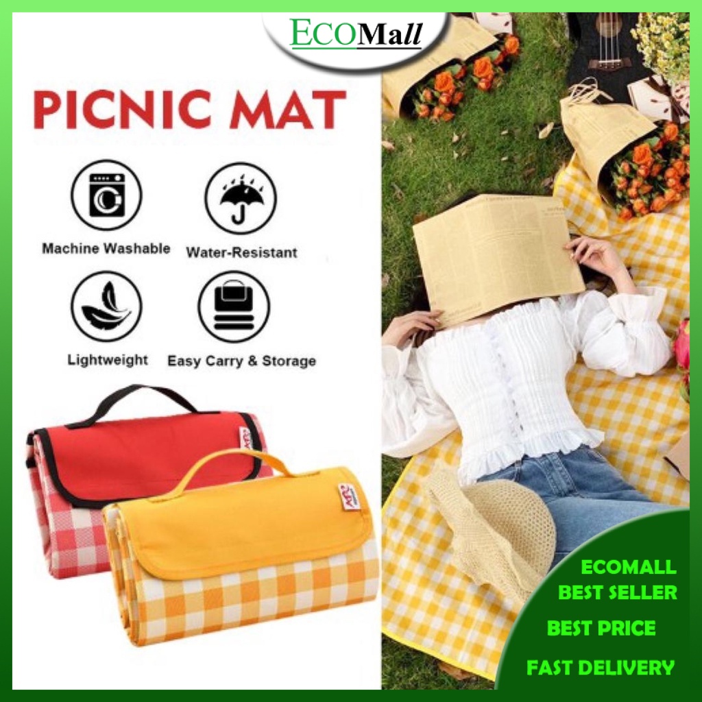 LARGE Portable Picnic Mat Waterptoof Camping Mat Foldable Outdoor Mat ...