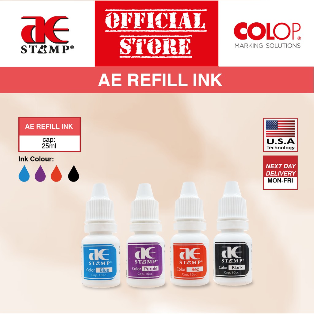 AE Gel Stamp Dakwat Isian Semula | dakwat isian semula hitam merah ungu ...