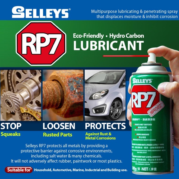 Selleys RP7 Multi Purpose Lubricant Spray Hinge Rust Prevention Spray ...