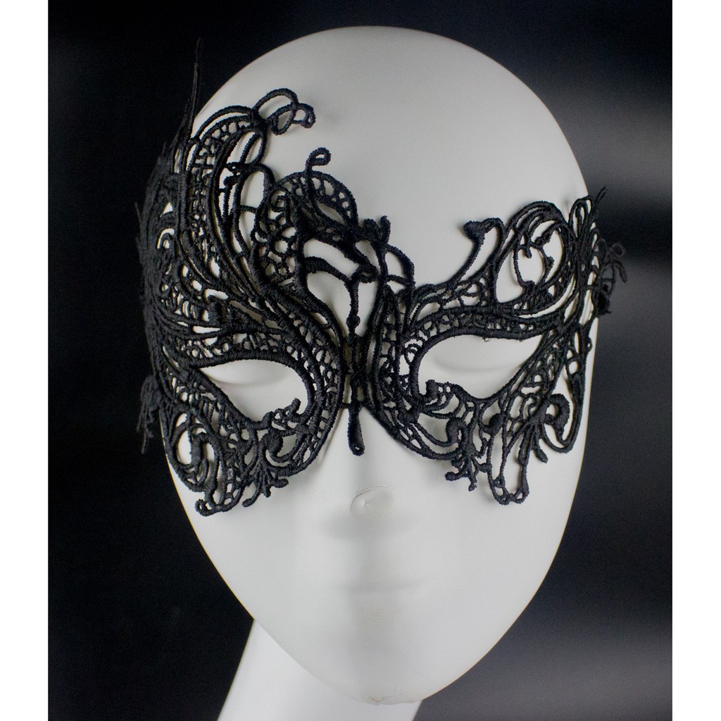 Lace Pain Mask Masquerade Night Plain Lace Mask | Shopee Malaysia