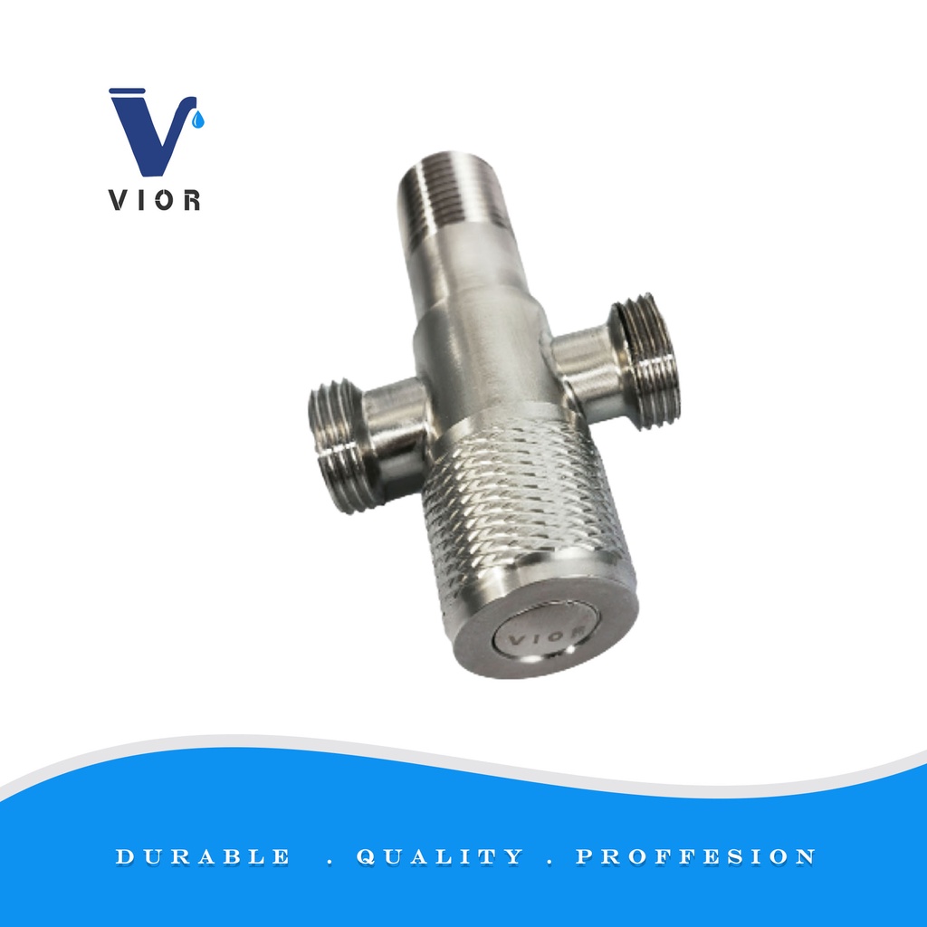(VIOR) Stainless Steel 304 Two Way Angle Stop Valve Bathroom ...