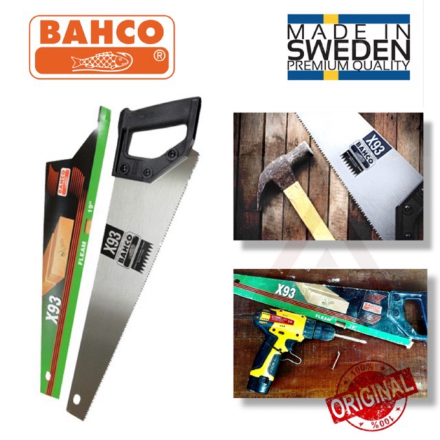 [BAHCO] Wood Hand Saw Gergaji Kayu Tangan X93 19” 💯 ORIGINAL | Shopee ...