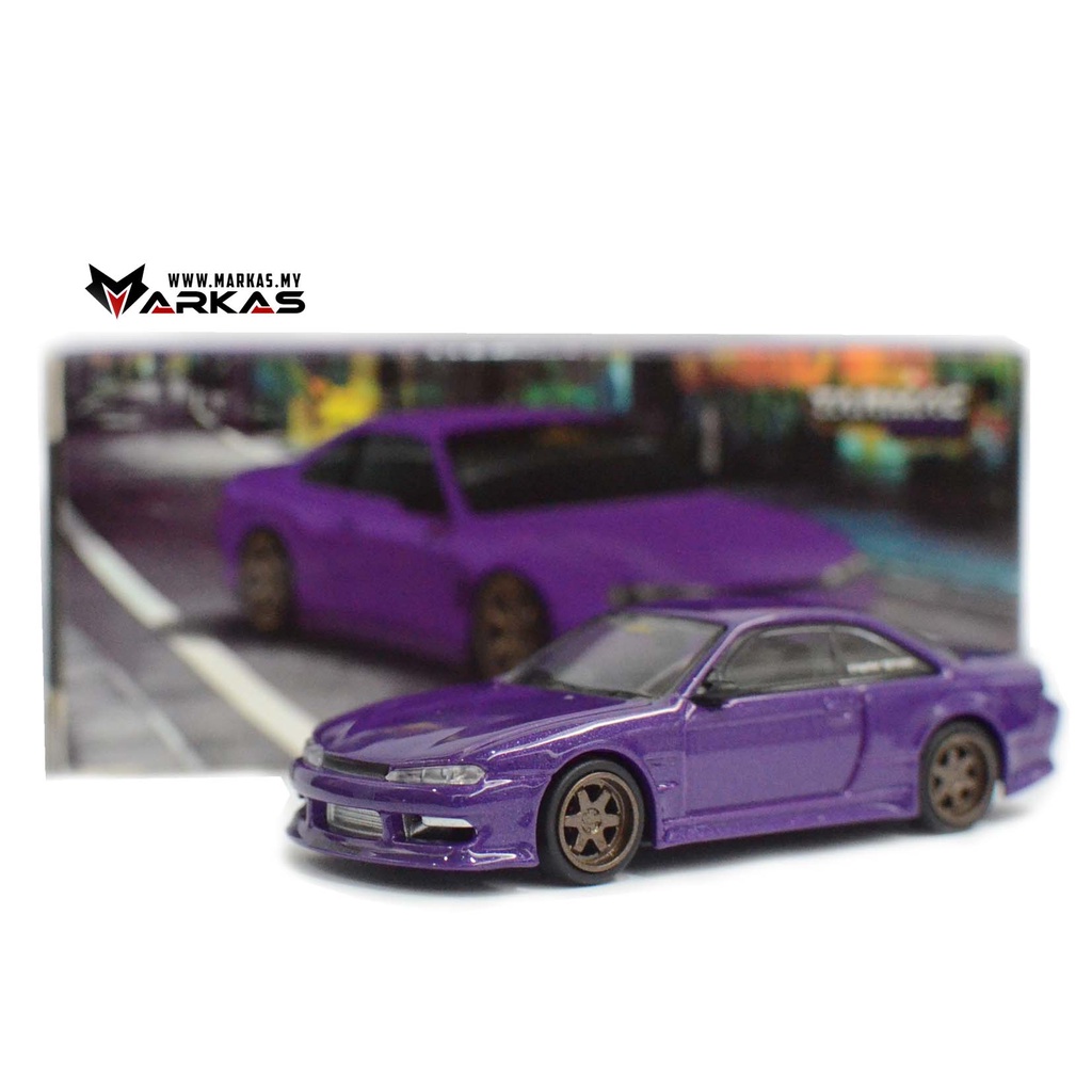 (NOT SEALED) TARMAC WORKS GLOBAL64 1/64 VERTEX NISSAN SILVIA S14 PURPLE ...