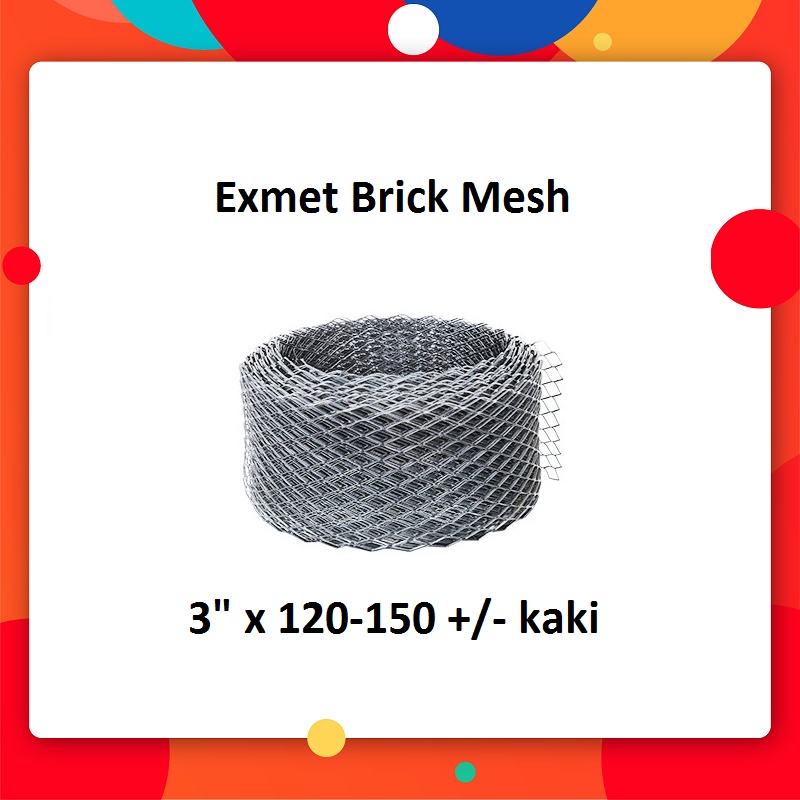 3" Exmet Wire Mesh / Dawai Ikat Bata/ Ex met Brick Mesh Reinforcement ...