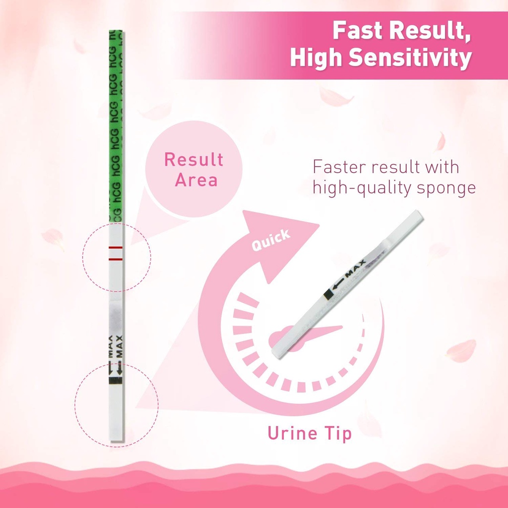 50pcs Ovulation Test Strip OPK LH Ovulasi & UPT Test Pregnancy 10miu ...