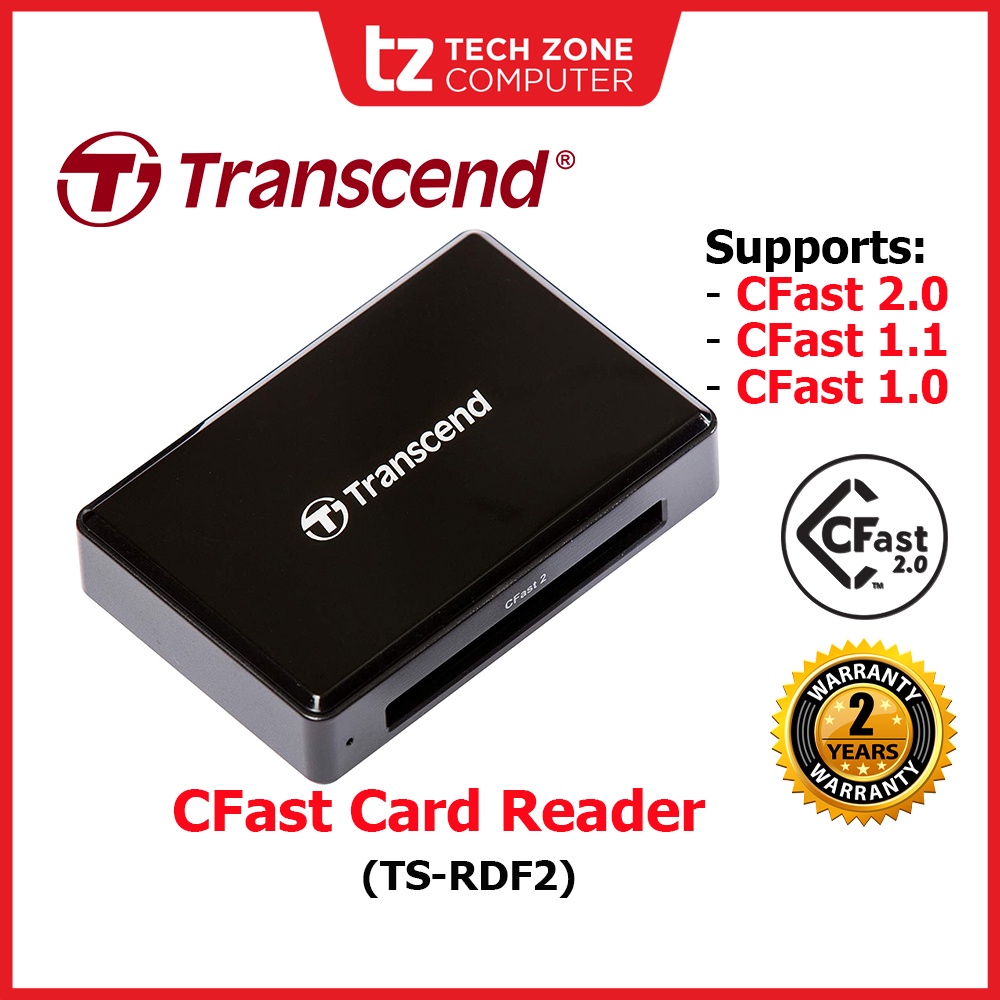 Transcend RDF2 USB 3.0 CFast Card Reader ( TS-RDF2 ) | Shopee Malaysia
