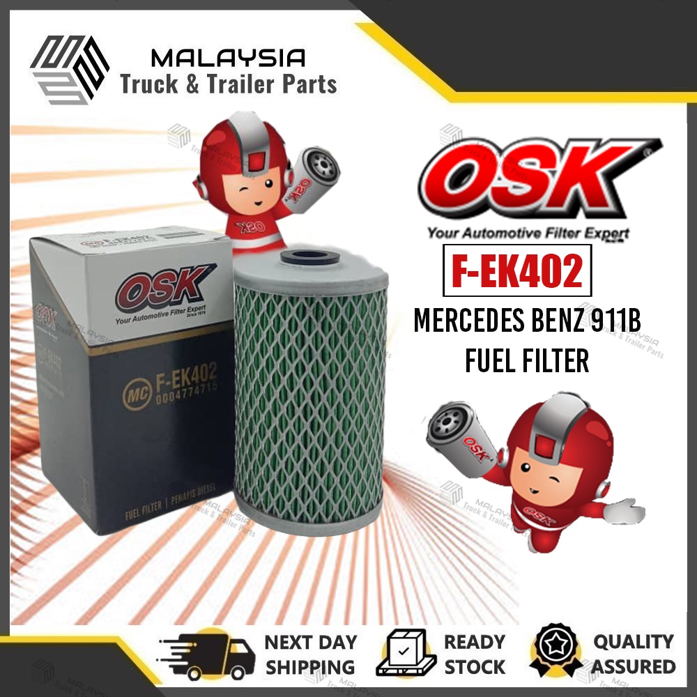 OSK F-EK402 FUEL FILTER MERCEDES BENZ 911B,911C ( 0004774715) | Shopee ...