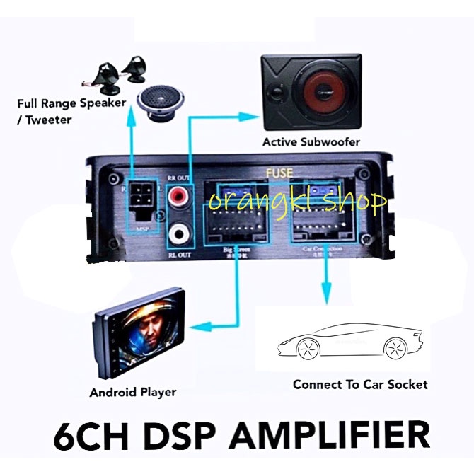 Offer - Android Player Car DSP 6 Channel Plug & Play power Amplifier - Android Booster Amplifier ...
