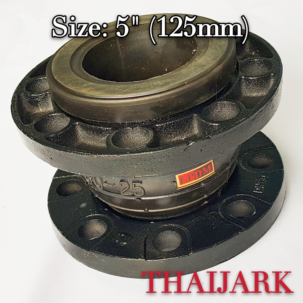 5" Single Bellow Flexible joint, Ductile Iron flange, Rubber Expansion ...