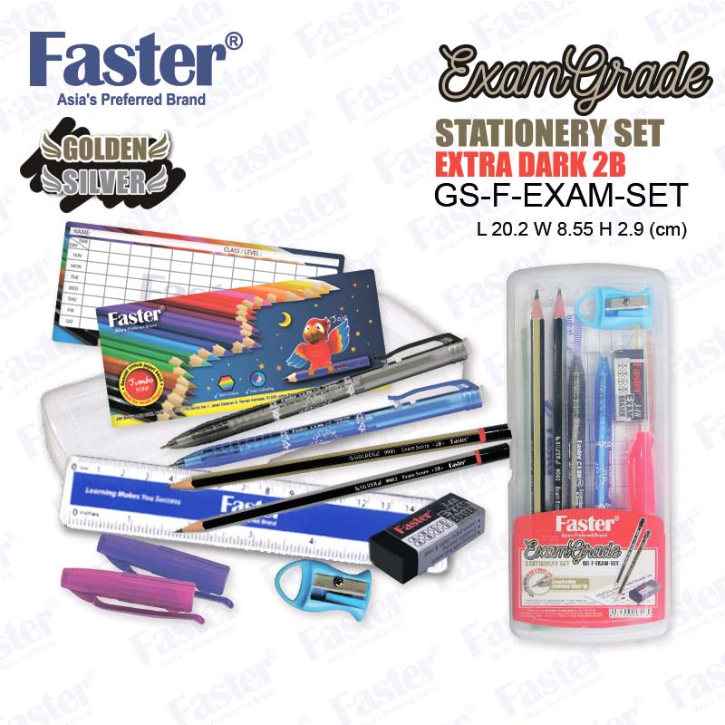 Faster GS-F-EXAM-SET Exam Set With Extra Dark 2B Pencil & Extra Smooth ...