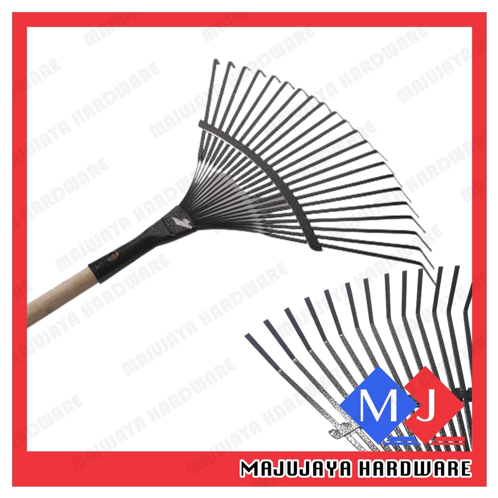 Gigi Dawai Logam Daun Steel Crawler Broom 22 Teeth Pencakar Cakar Besi ...