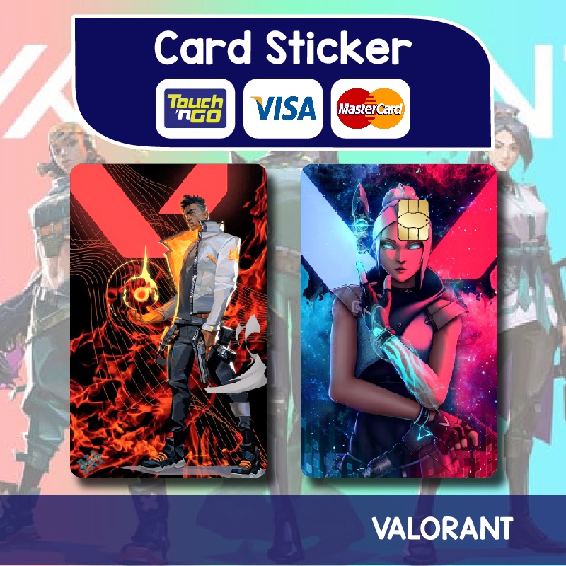 VALORANT - TOUCH N GO CARD / ATM CARD STICKER COVER, TNG CARD, BANK ...