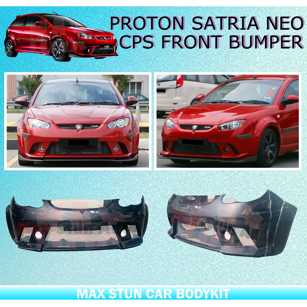 PROTON SATRIA NEO FRONT BUMPER ( FOR BIG FENDER) (CPS) FIBERLASS SKIRT ...