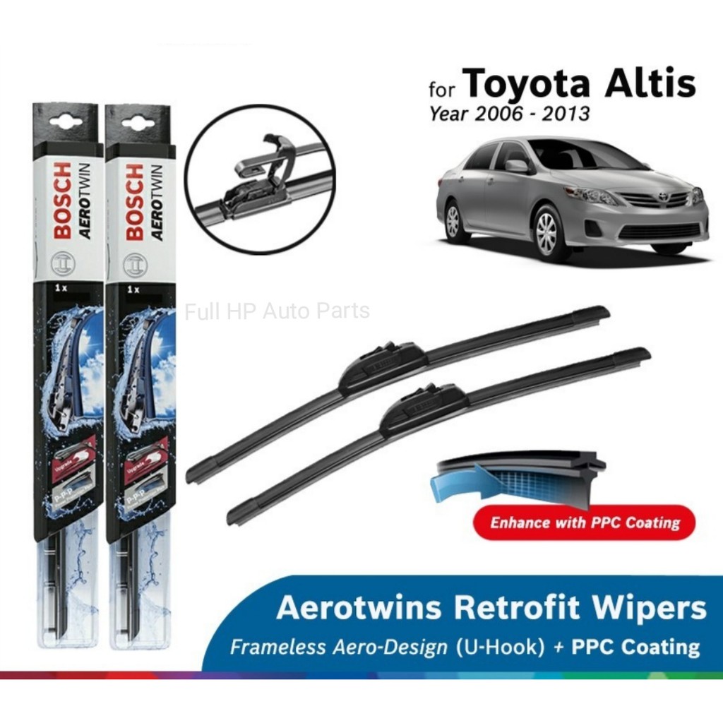 Bosch Aerotwin Retrofit U Hook Wiper Set for Toyota Altis E140 (26"+14") | Shopee Malaysia
